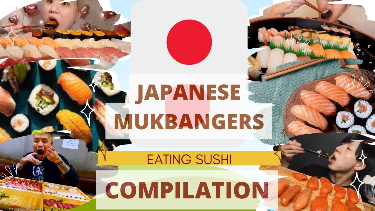 JAPANESE MUKBANGERS EATING SUSHI - YouTube