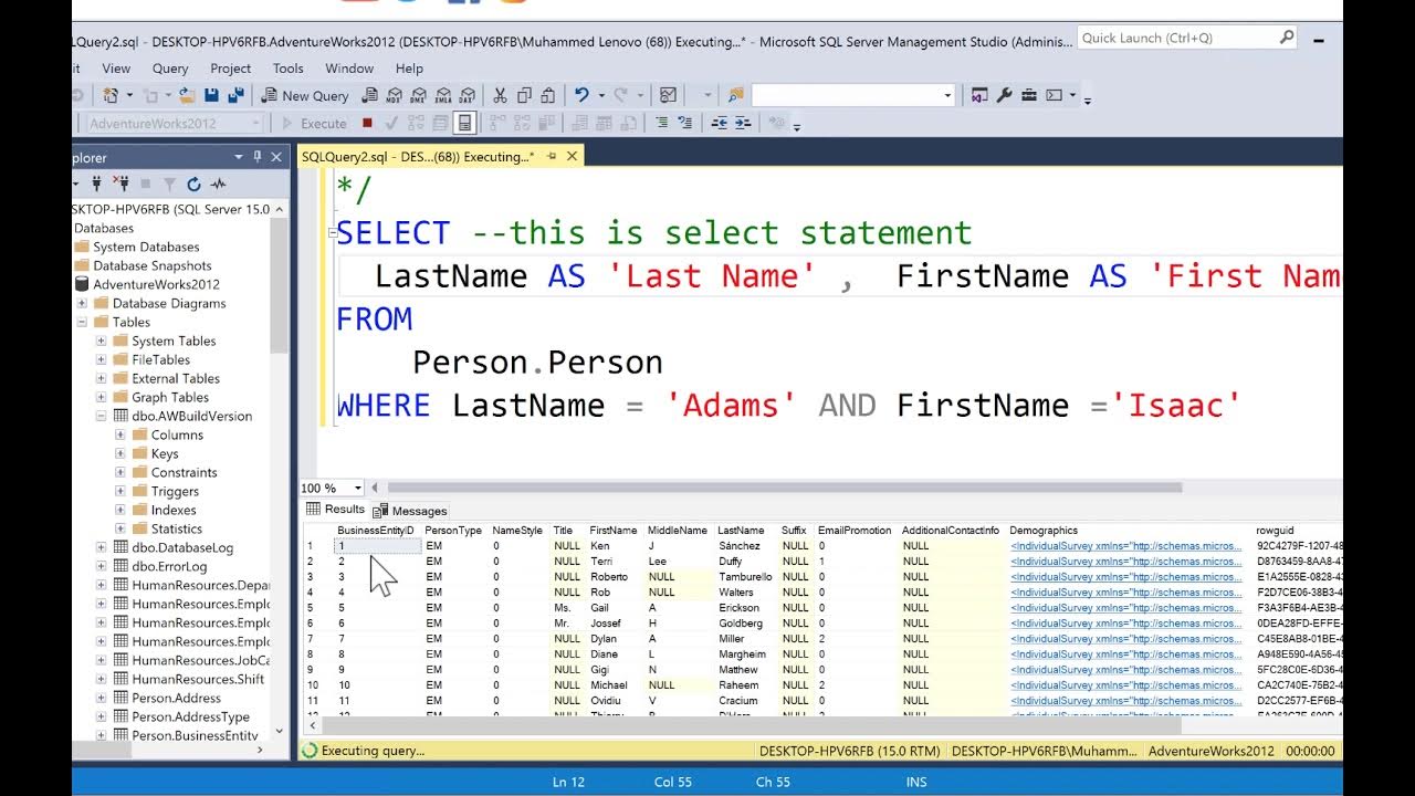 13 ALIASES create a temporary name for columns or tables Microsoft SQL Server - YouTube