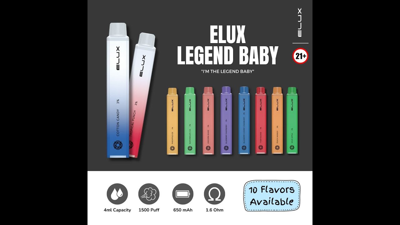 ELUX LEGEND BABY 1500 Puffs - YouTube