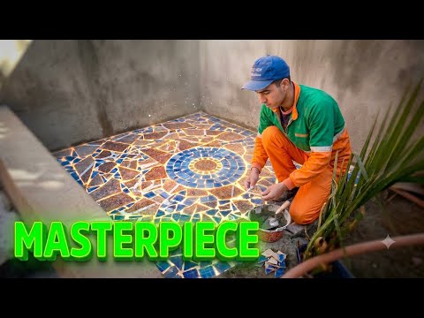 Creative Ways to Use Broken Ceramic Pieces for Flooring Design - YouTube