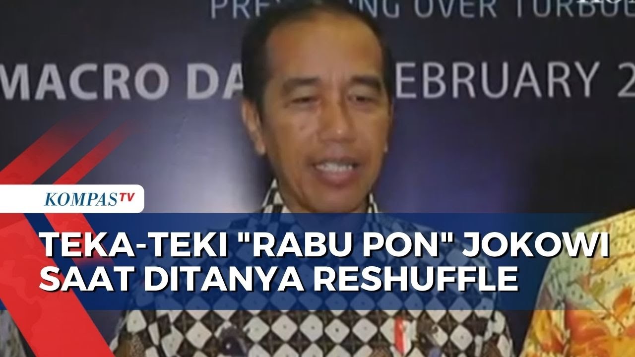 Ditanya Soal Reshuffle Jokowi Hanya Jawab Yang Jelas Hari Ini Rabu Pon