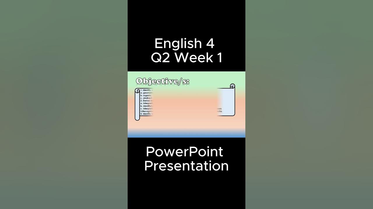 English 4 Q2 Week 1 MATATAG PowerPoint Presentation #matatagcurriculum #matatag #grade4 - YouTube