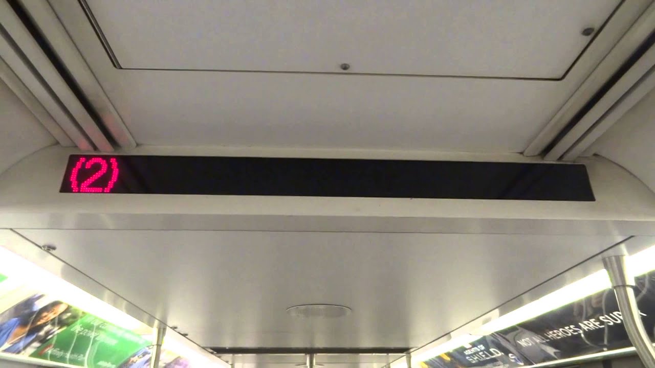 NYC Subway Special: R142 (2) Interior Destination Sign To Wall Street ...