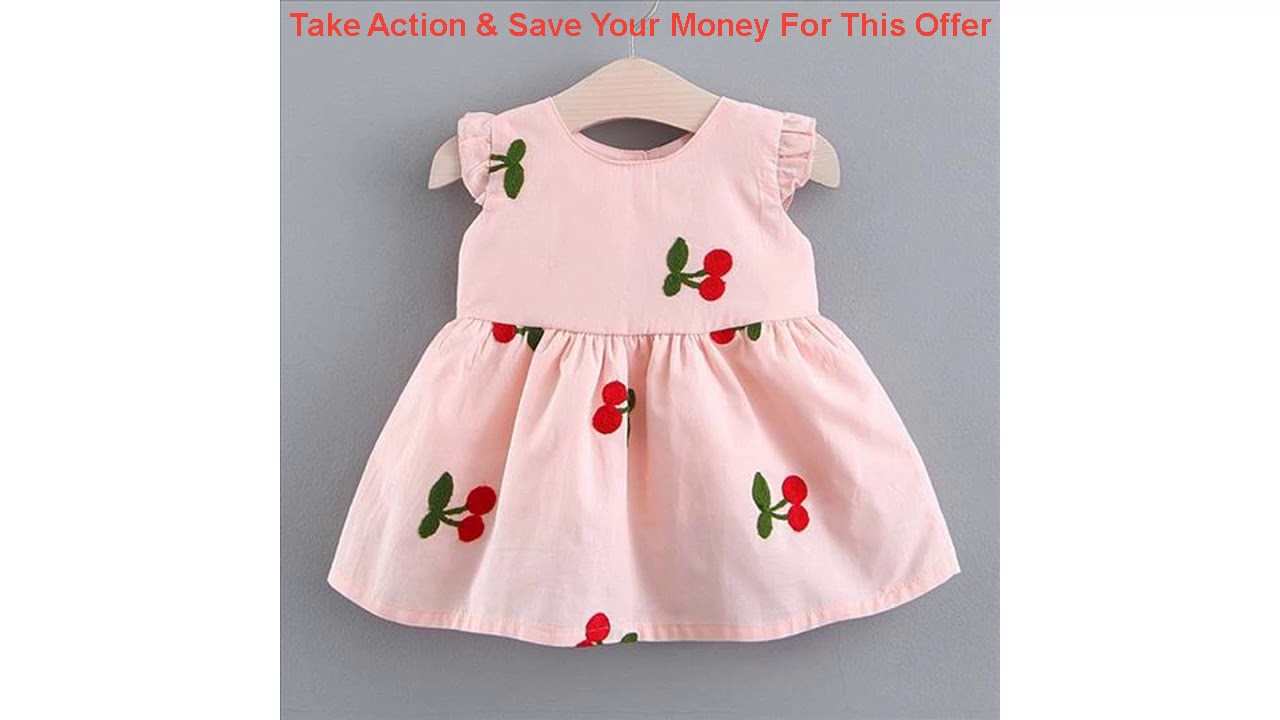Deal Girls Baby Dresses 2020 New Fashion Toddler Cherry Lovely Infant ...