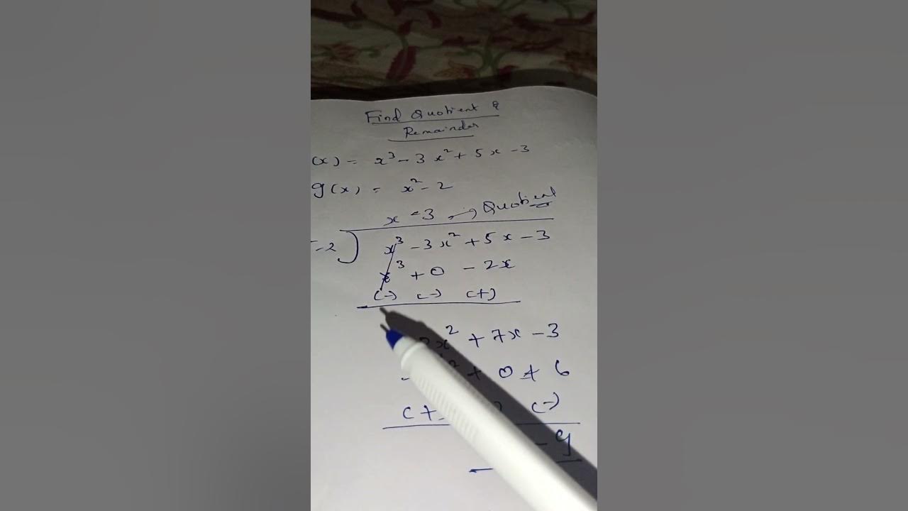 10th class important questions polynomials division method #trending #maths #mathematics - YouTube