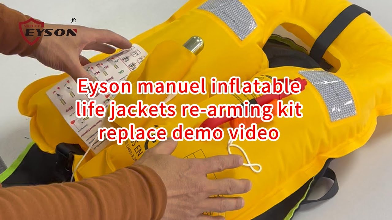 Eyson manuel inflatable life jackets re arming kit replace demo video ...