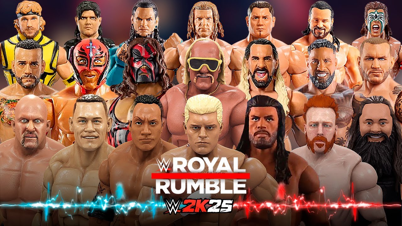 30 Man Elite Action Figure Royal Rumble Match! (WWE 2K25 Countdown ...