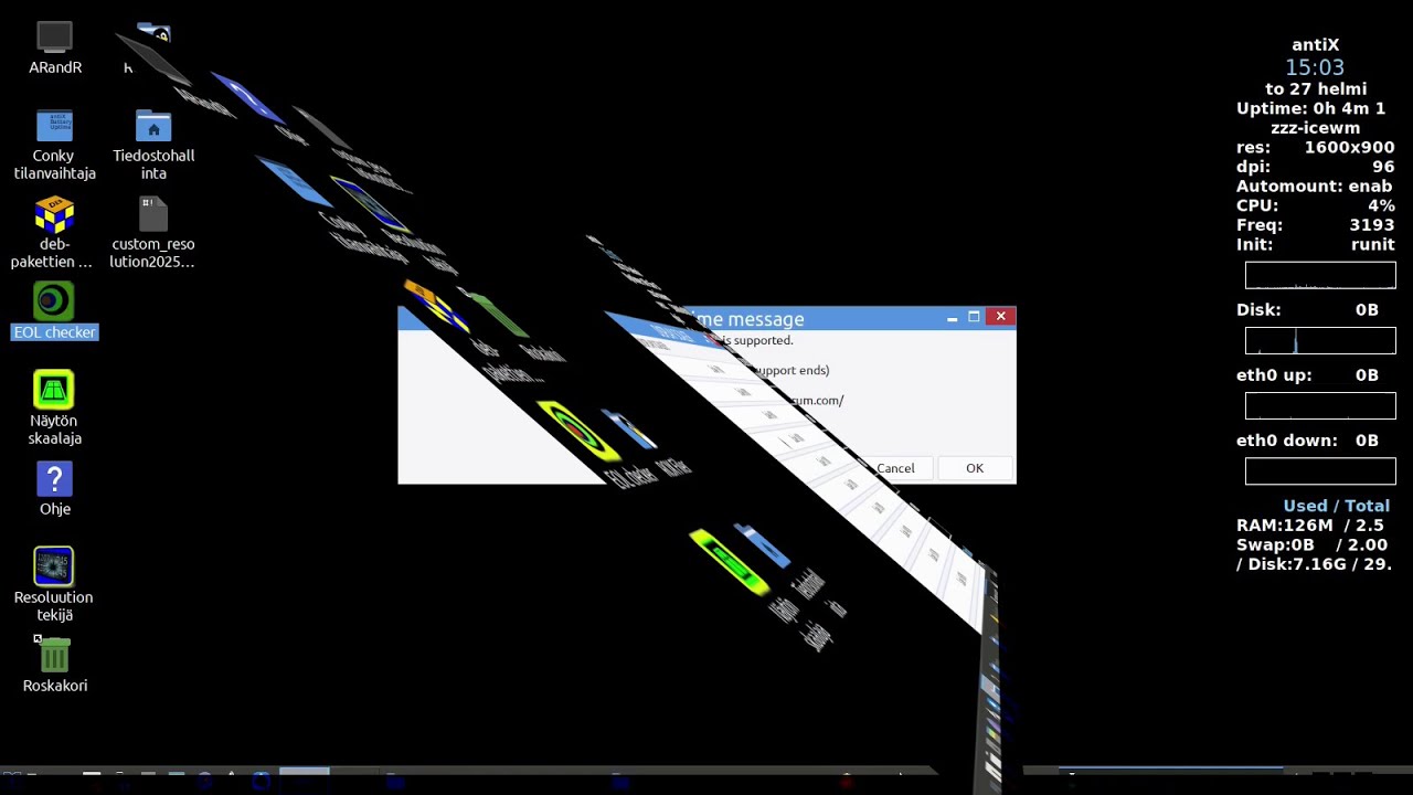 EOL checker (support time checker) and Display scaler in antiX Linux ...