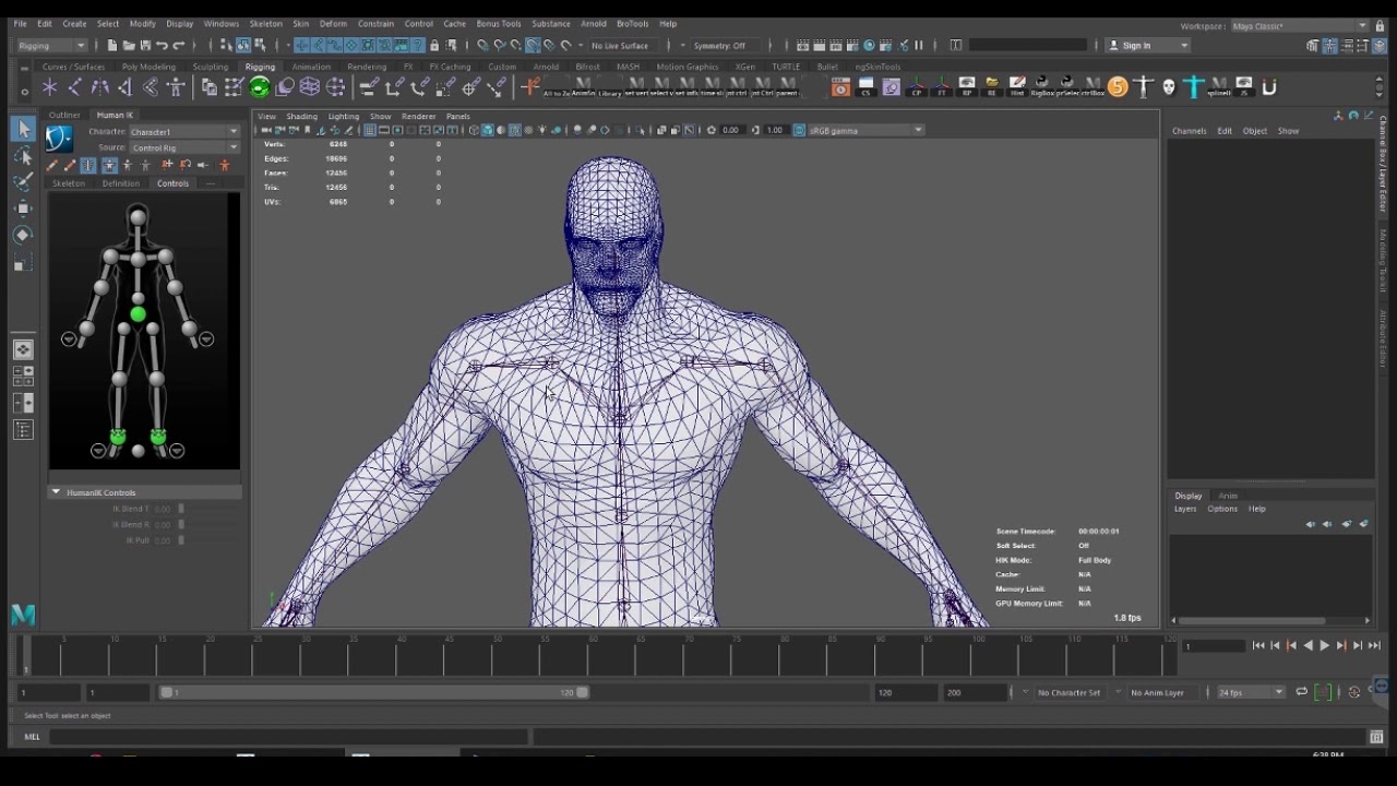 [RIG04] human IK rig simple - YouTube