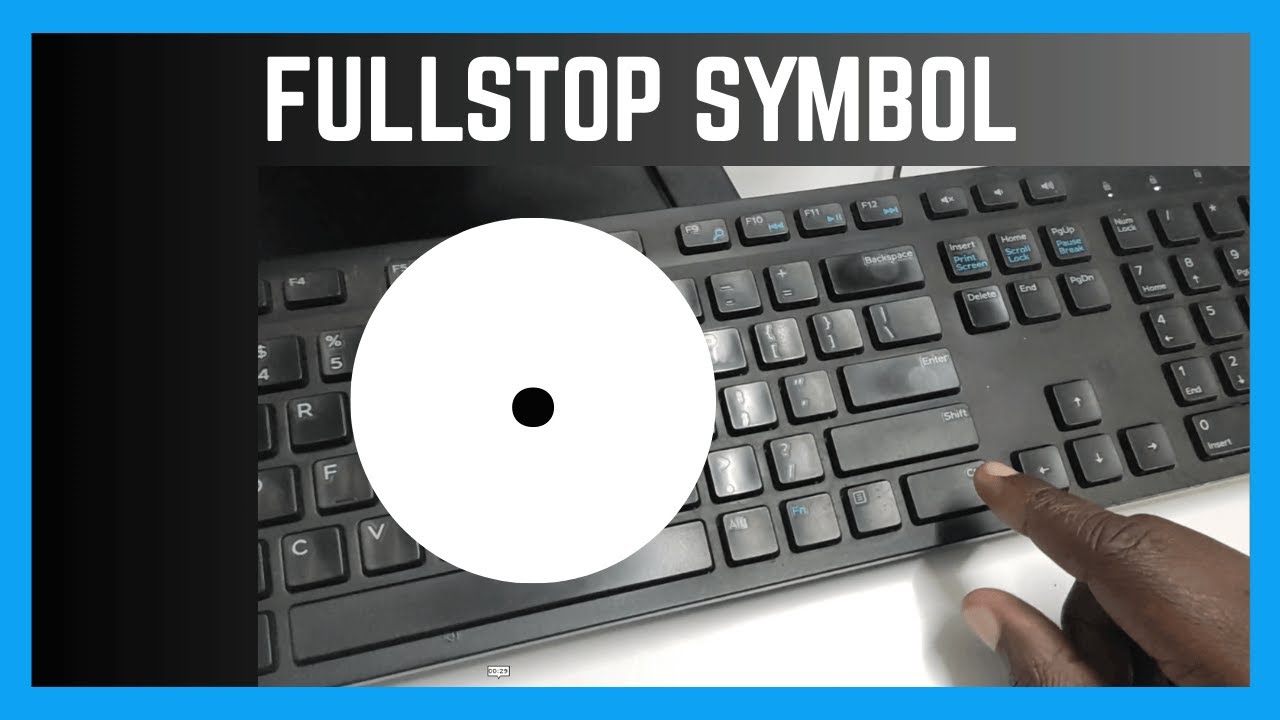 How To Insert Full Stop ( . ) In A Sentence | Keyboard Symbols - YouTube