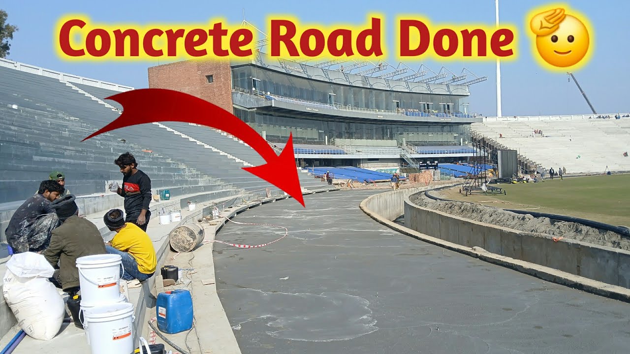 Big Breaking Concrete Road Done Maza gaya | Gaddafi Stadium Renovation ...