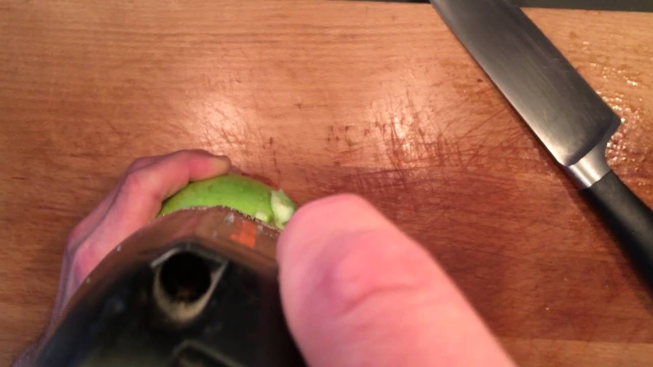 Apple core removal via electric drill - YouTube