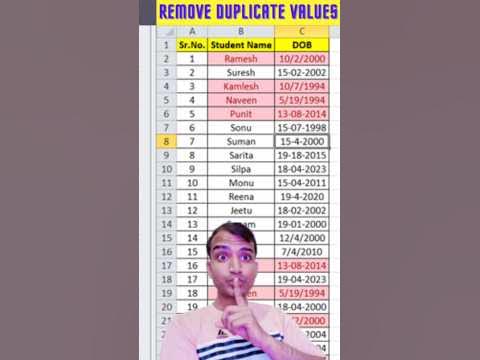 Remove Duplicate Value in Excel || Conditional Formatting || Excel Magic Tricks - YouTube