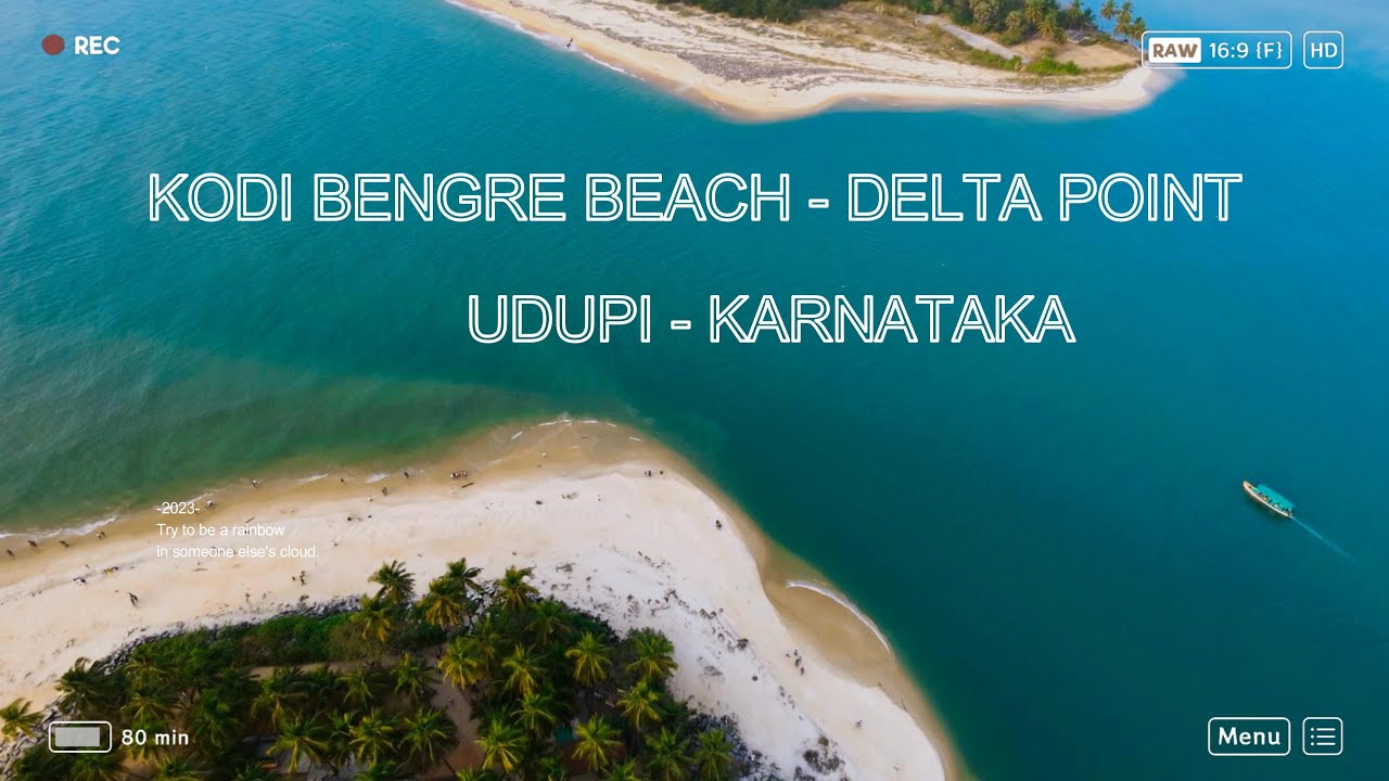 Hidden Gem of Udupi |Kodi Bengre Beach Delta Point Drone View. #video # ...