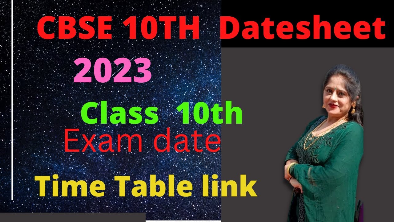 Cbse Class 10 Date Sheet 2023 Class 10 Exam Date 2023 Youtube