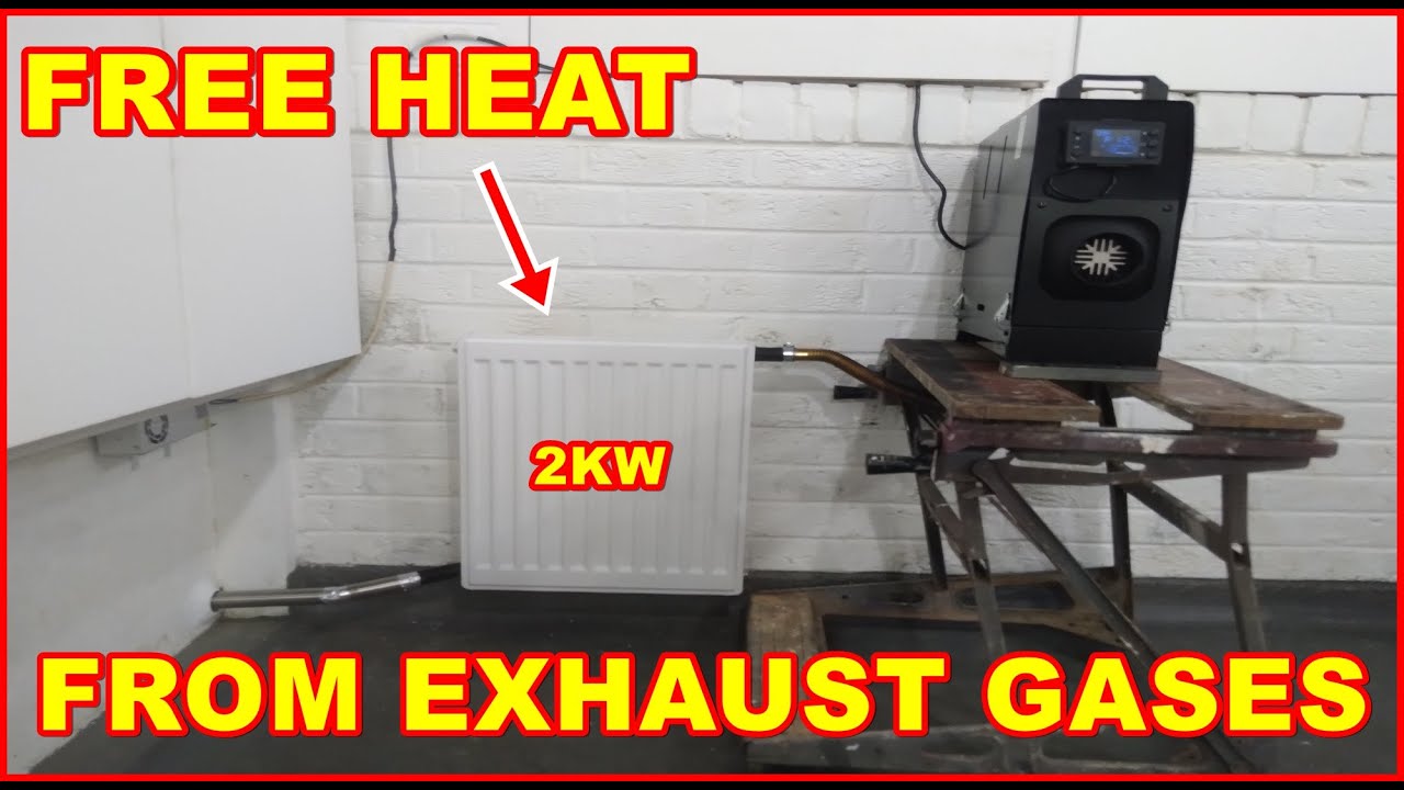 Free Heat from Waste Exhaust Gases Heating Radiator Home Oil Diesel ...