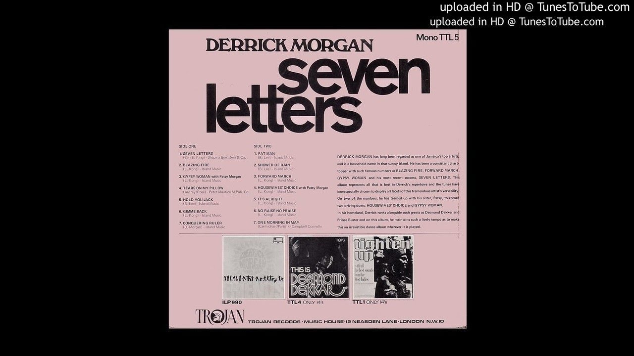 It's Alright - Derrick Morgan - YouTube