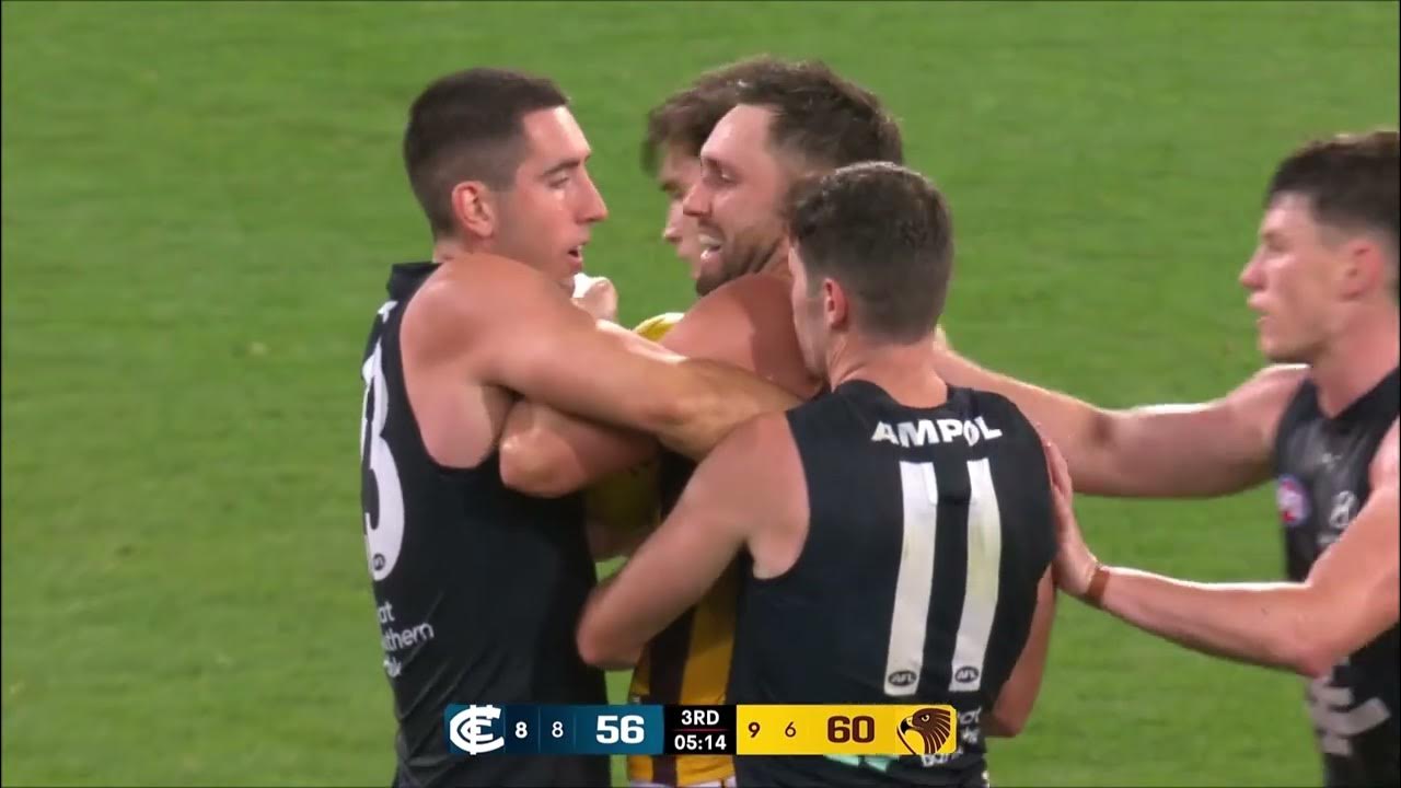 Jacob Weitering - AFL 2025 Round 2 Highlights - Carlton vs Hawthorn - YouTube