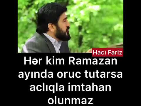 Hacı Fariz Xammədli: Oruc tutan aclıqla imtahan olunmaz...