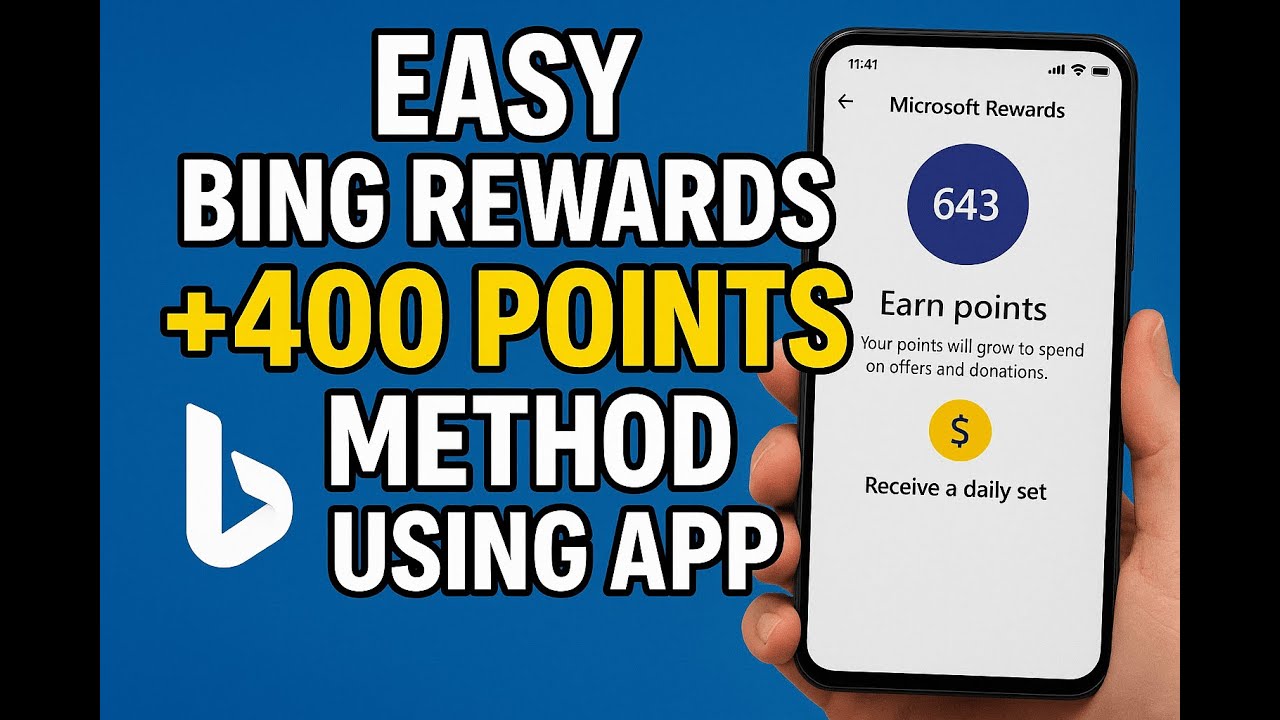 Easy Bing Rewards +400 Points Method Using App! 💰📱⚡| AquaTechFantasy ...