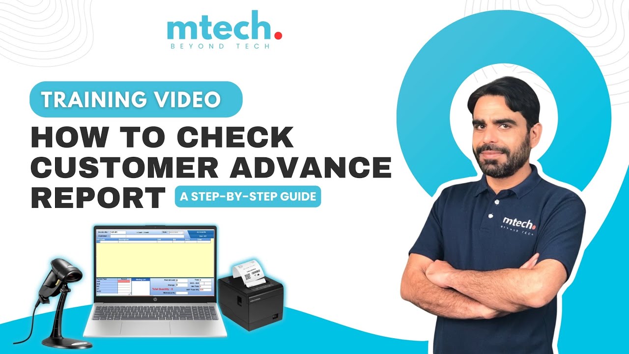 Mtech Solutions - How To Check Customers Advance Report - POS Software Training Video - YouTube