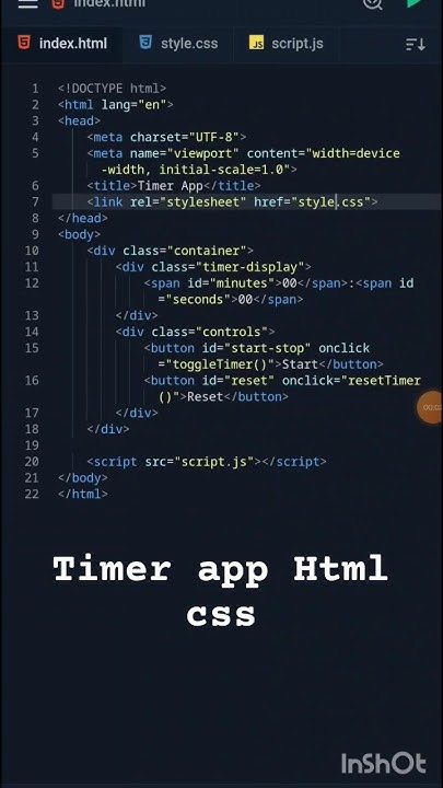 👍Timer app in html css #shorts #youtubeshorts #coding #timerapp #html #css #html5 - YouTube