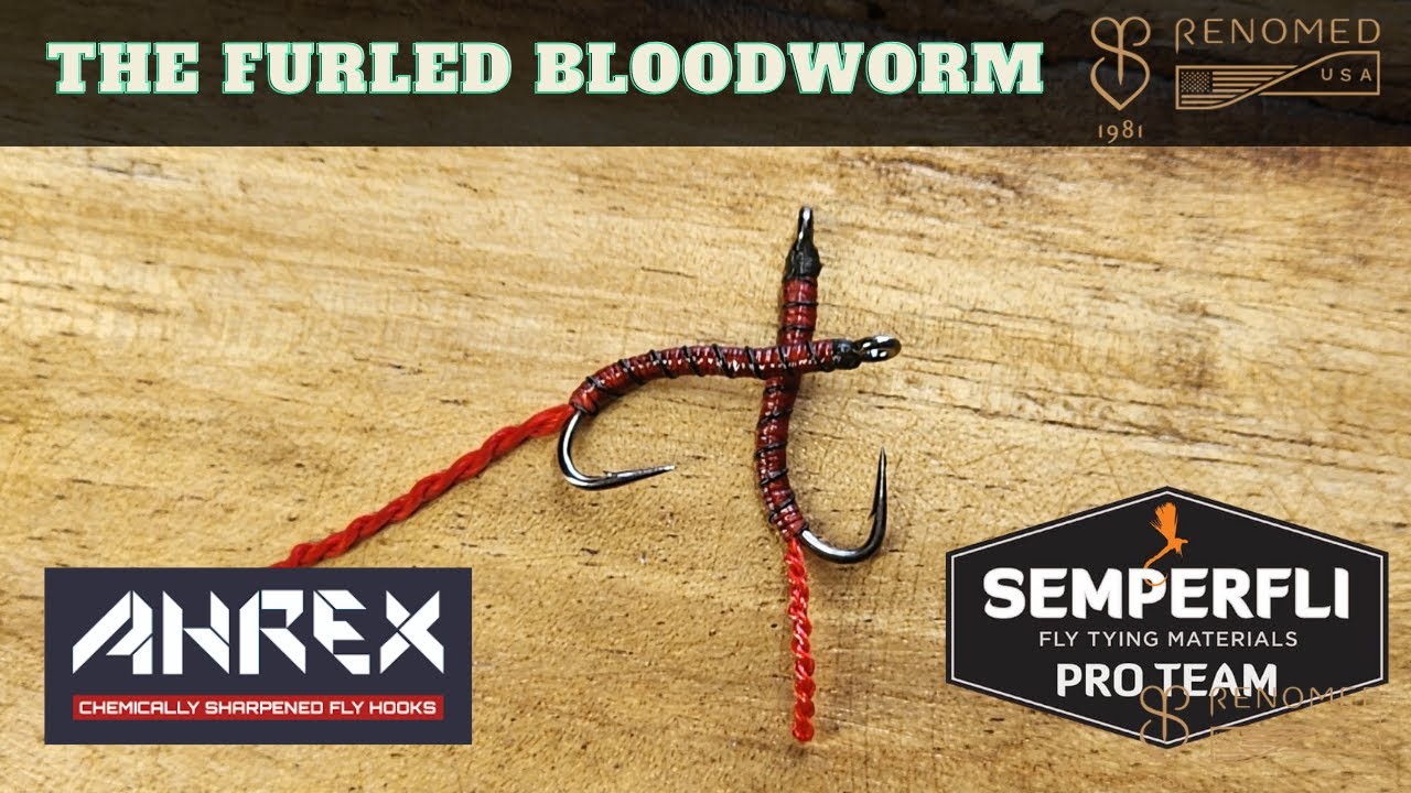 Fly Tying Tutorials The Furled Bloodworm - YouTube