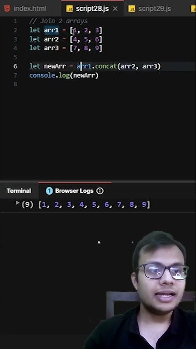 Joining Multiple Arrays in JavaScript #shorts - YouTube