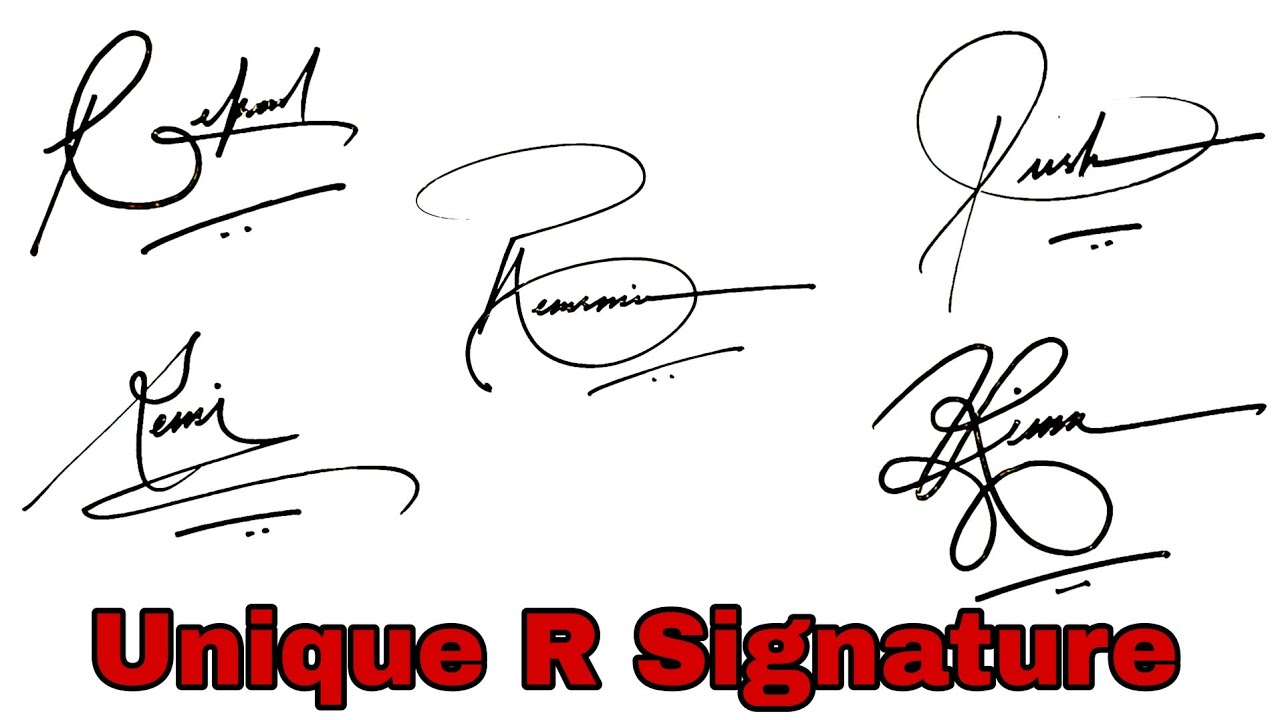Unique R Signature Style | Beautiful Signature Style | #signature # ...