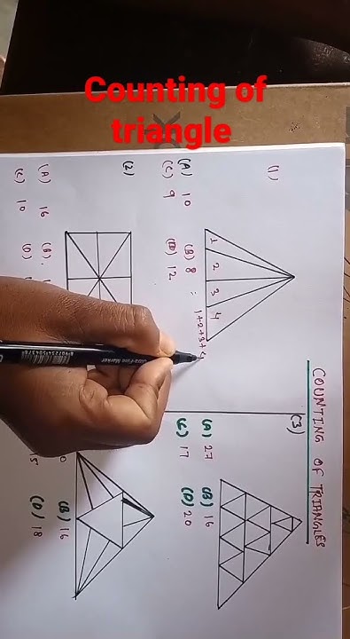 How to count triangles|Reasoning short trick|counting figures short trick|#ssc #railway #shorts ...