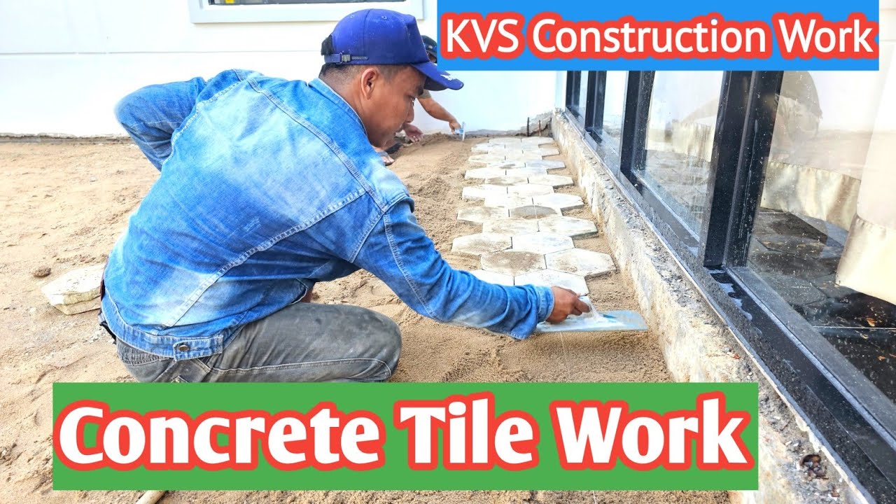 Construction Technology To Install Concrete Tile - How To Laying ...