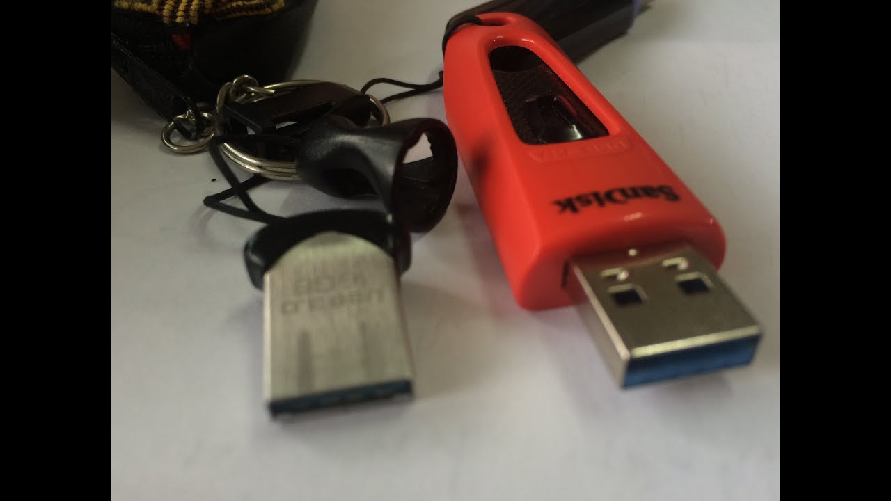 Sandisk USB 3.0 Ultra VS UltraFit - YouTube