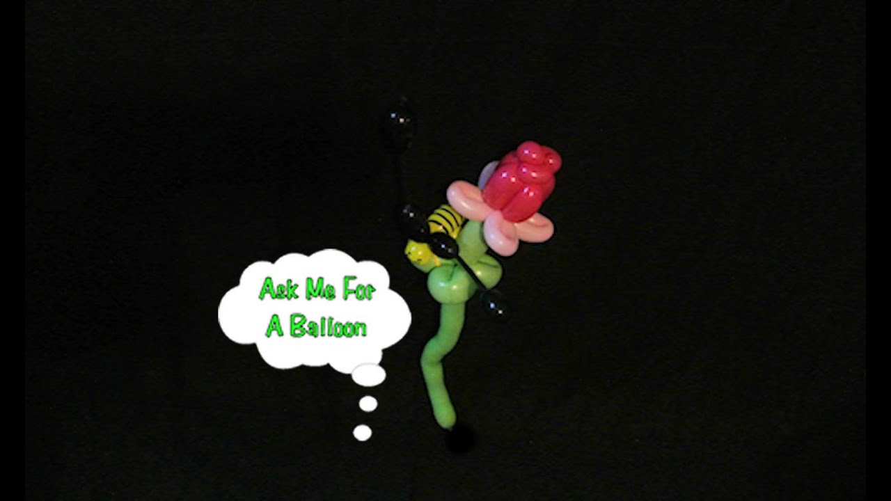 Rose Flower Balloon Animal Tutorial - YouTube