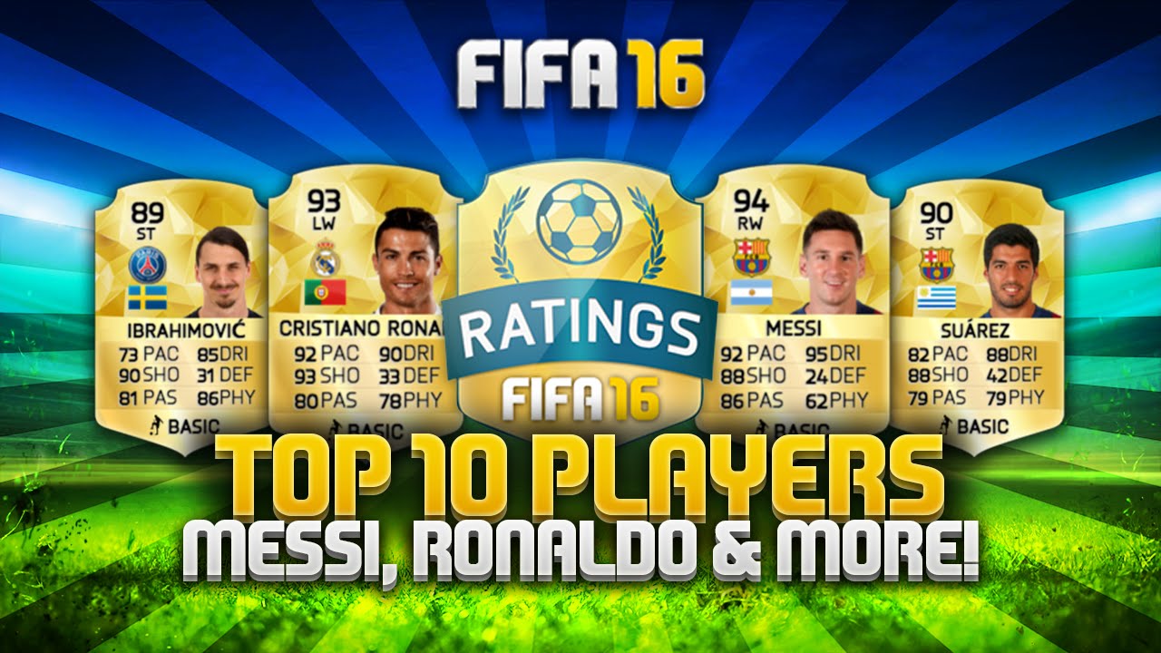 FIFA 16 OFFICIAL TOP 10 PLAYERS! w/ 94 MESSI! | FIFA 16 Ultimate Team ...