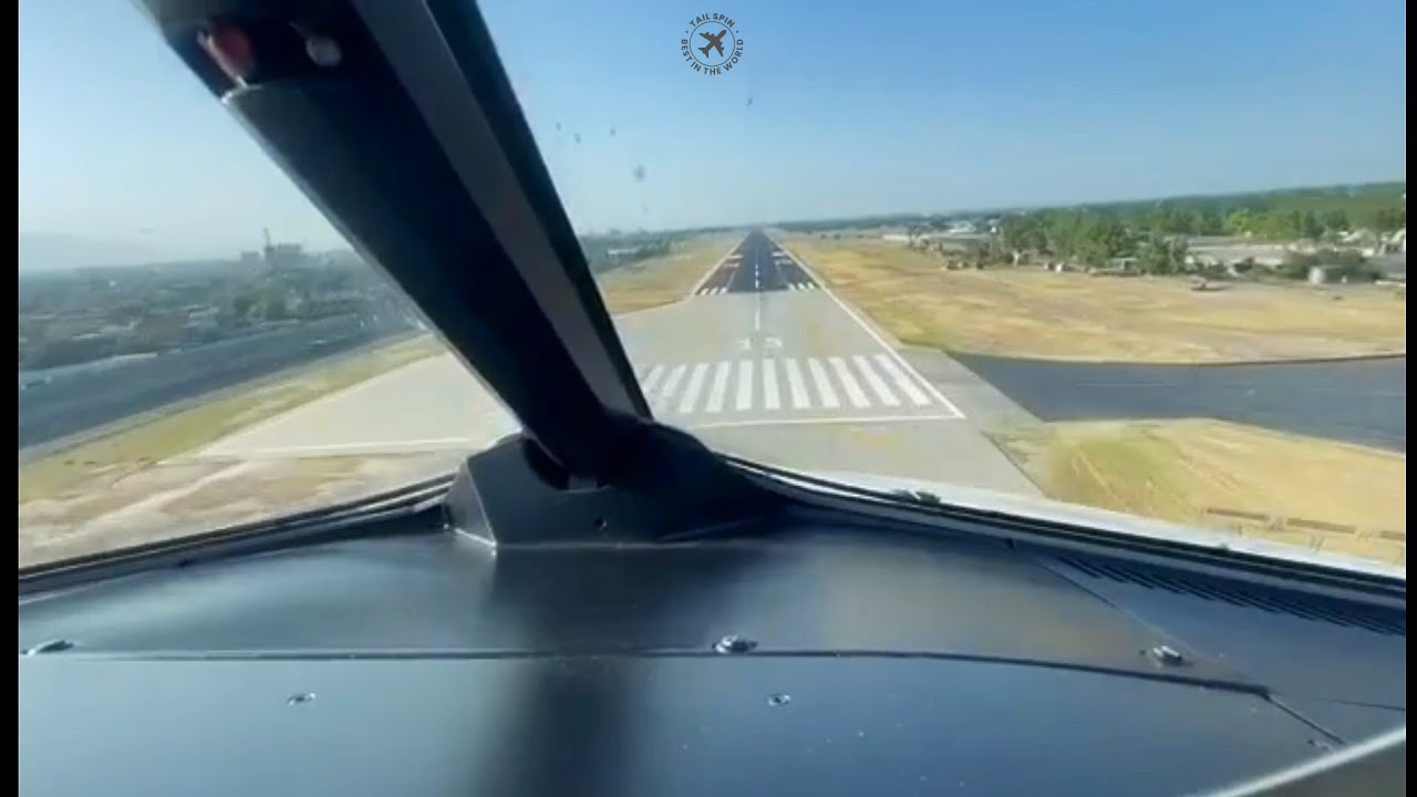 Fly Jinnah A320 Cockpit View Landing at Peshawar Airport - YouTube