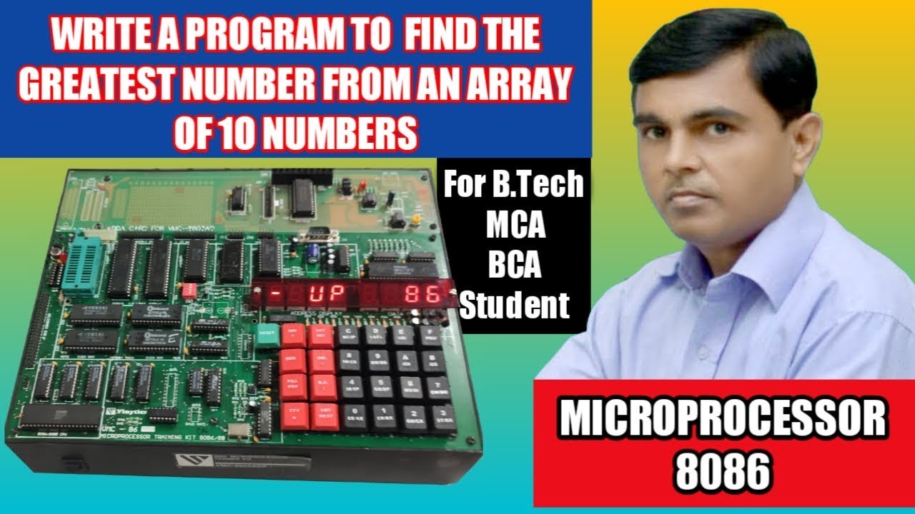 Find The Largest Number Program For 8086 Microprocessor YouTube Find The Largest Number Program For 8086 Microprocessor YouTube