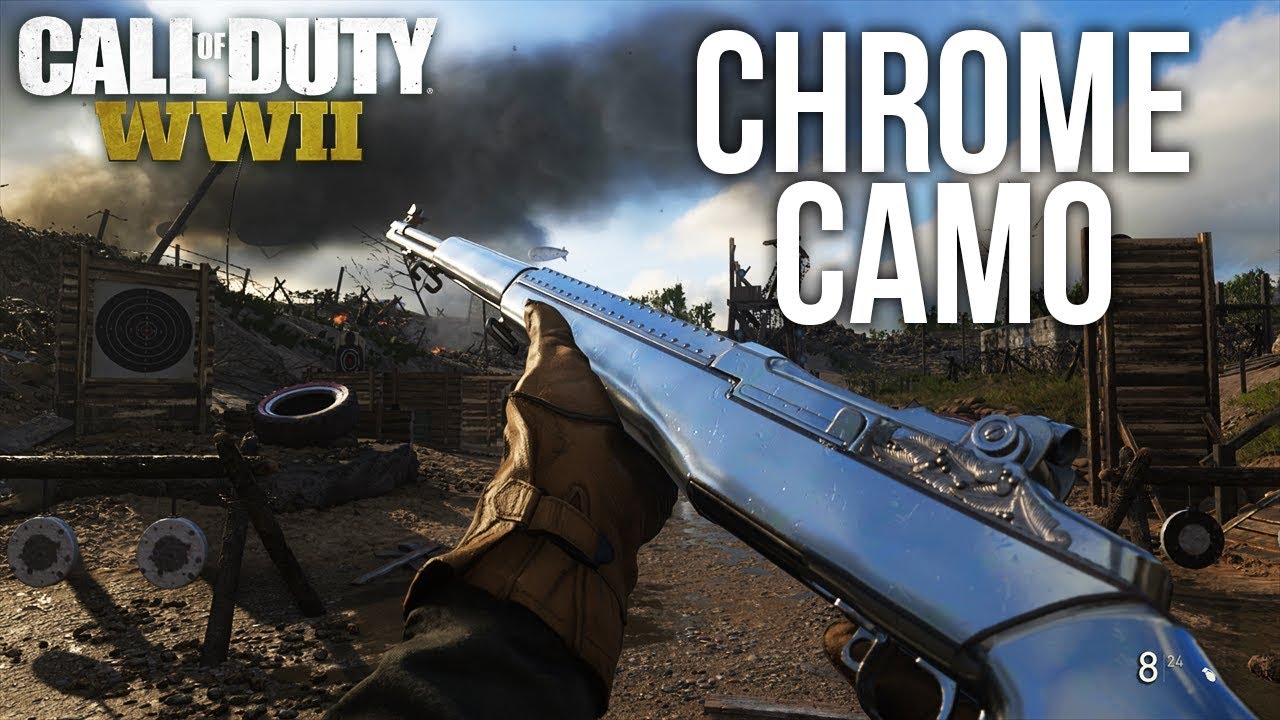 COD WW2 CHROME/SECRET CAMO UNLOCKED! (Call of Duty WW2 Chrome Camo ...