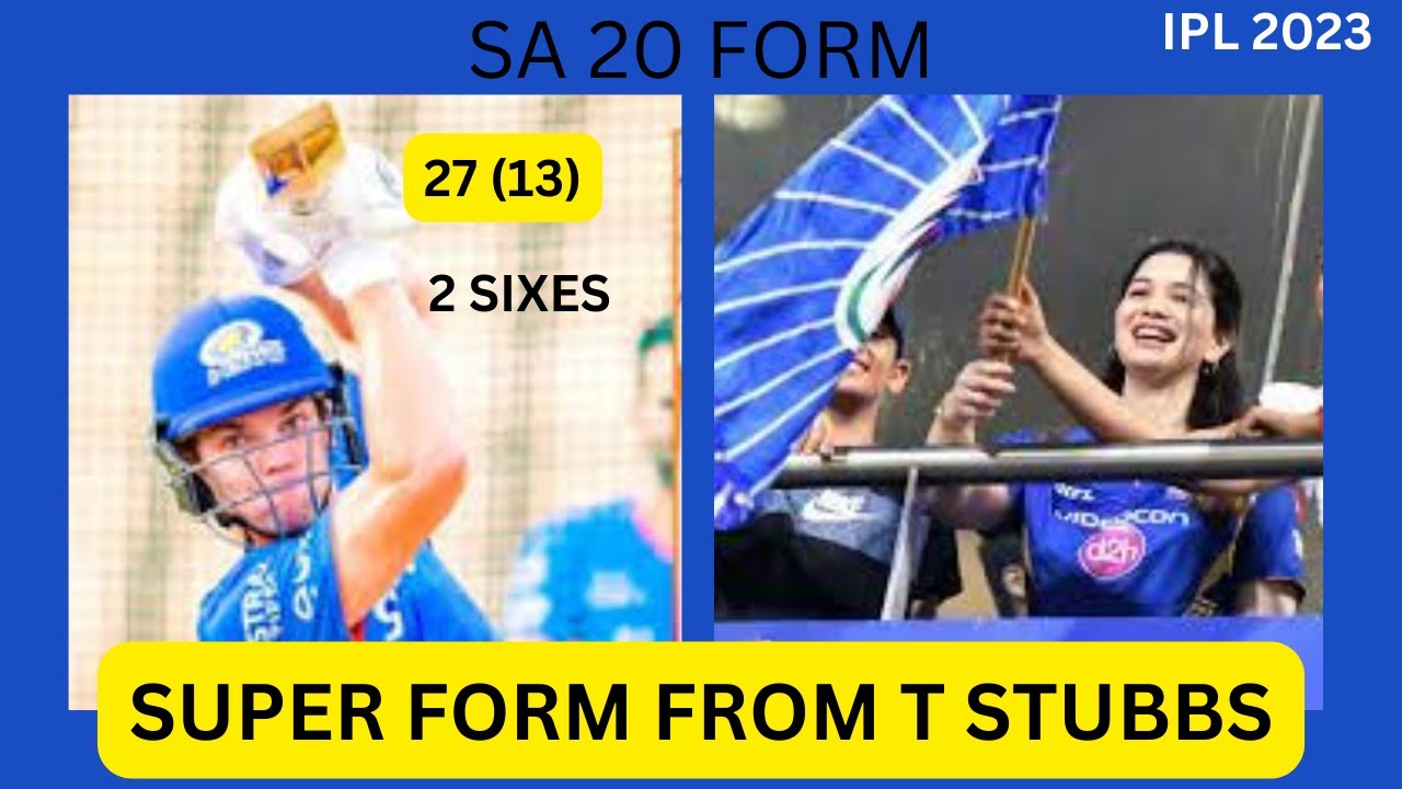 IPL MI Mumbai Indians| Tristan Stubbs | IPL 2023| MI TEAM| Stubbs ...