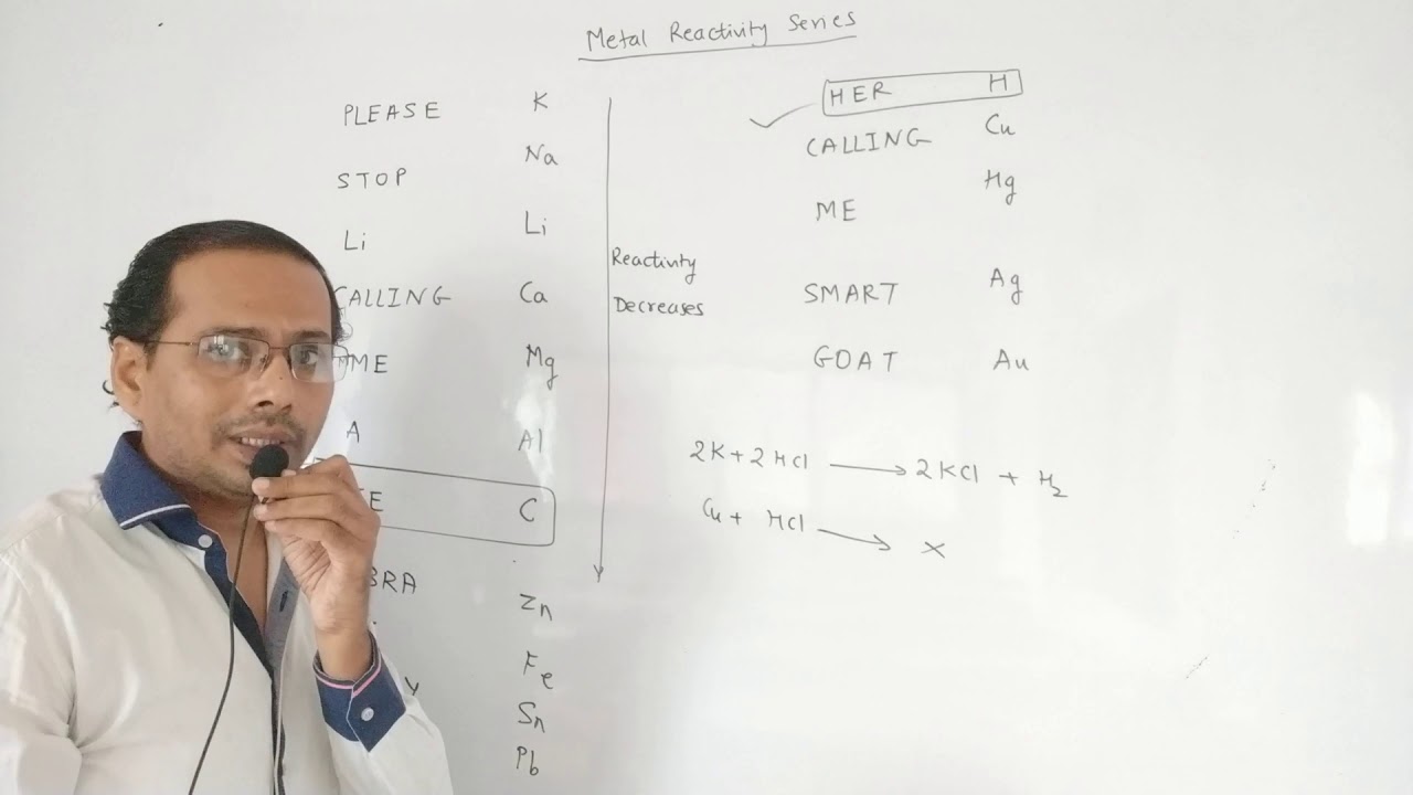METAL REACTIVITY SERIES MNEMONIC . HOW TO REMEMBER ? - YouTube