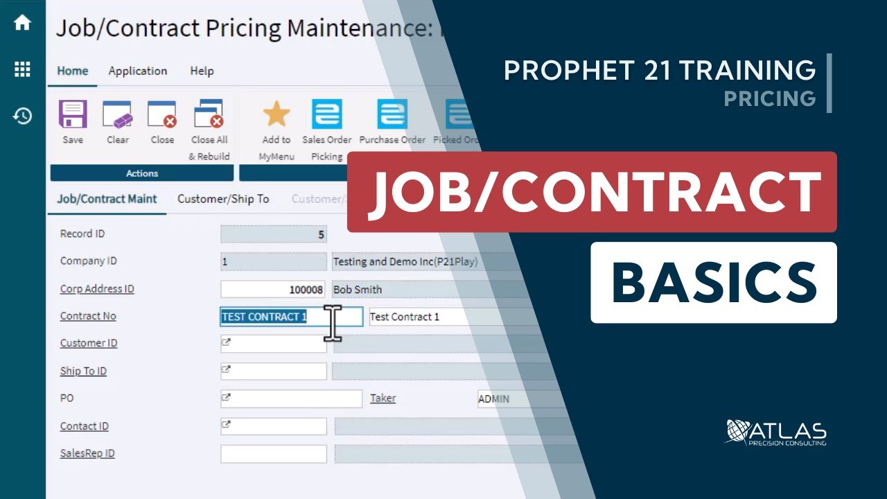 Job Contracts Basics in Prophet 21 | P21 Training and How To - YouTube