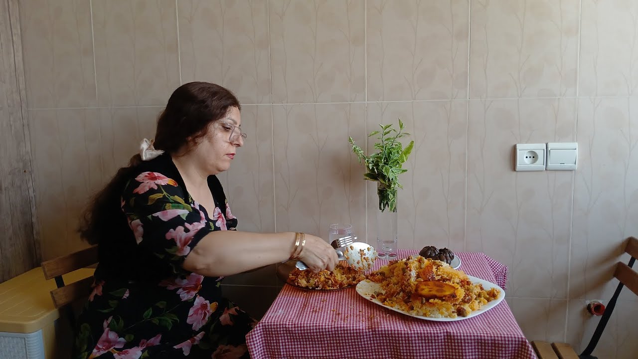 Delicious Persian Lubia Polo Recipe | Cooking in Kurdish Traditional ...