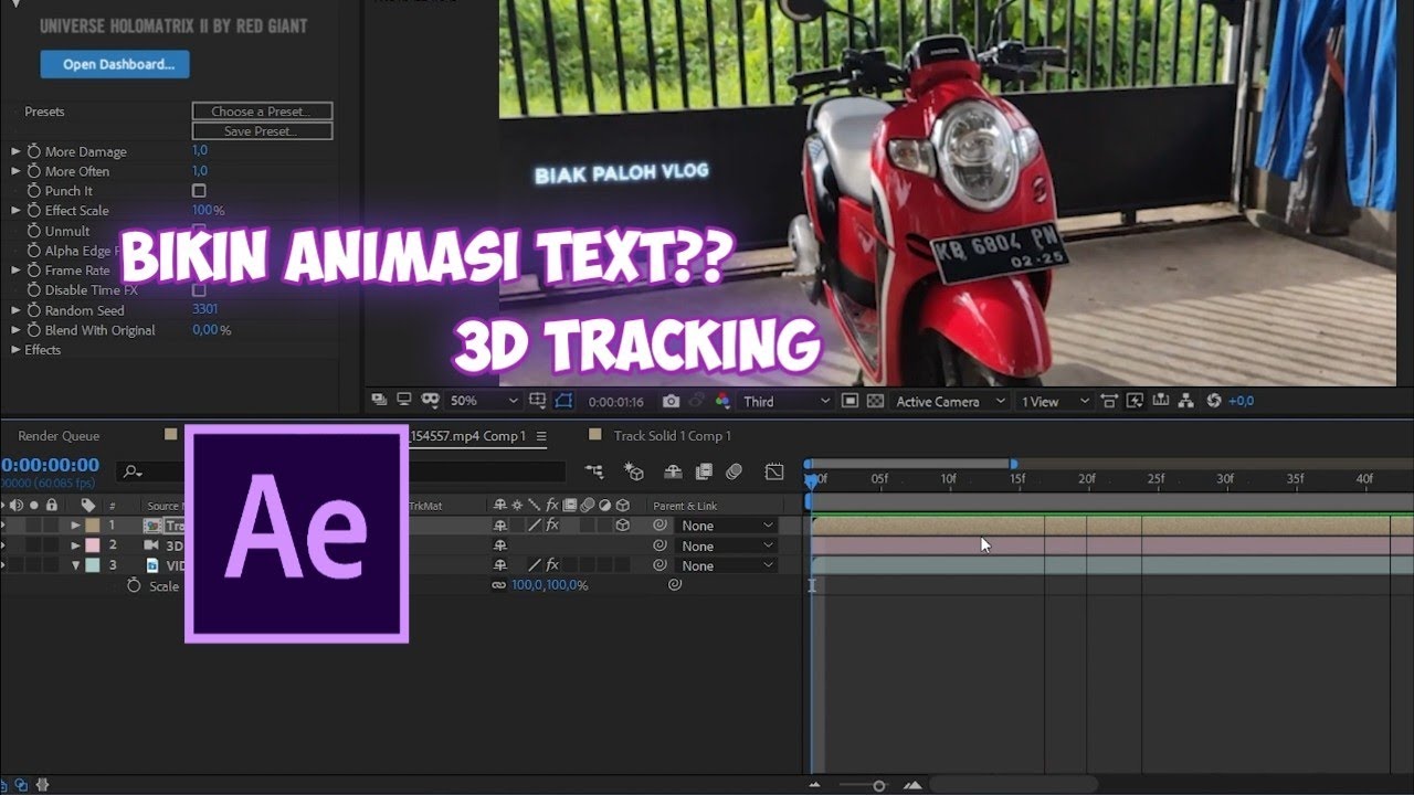 cara bikin animasi teks 3d tracking | TEKS ANIMASI AFTER EFFECT!!! - YouTube