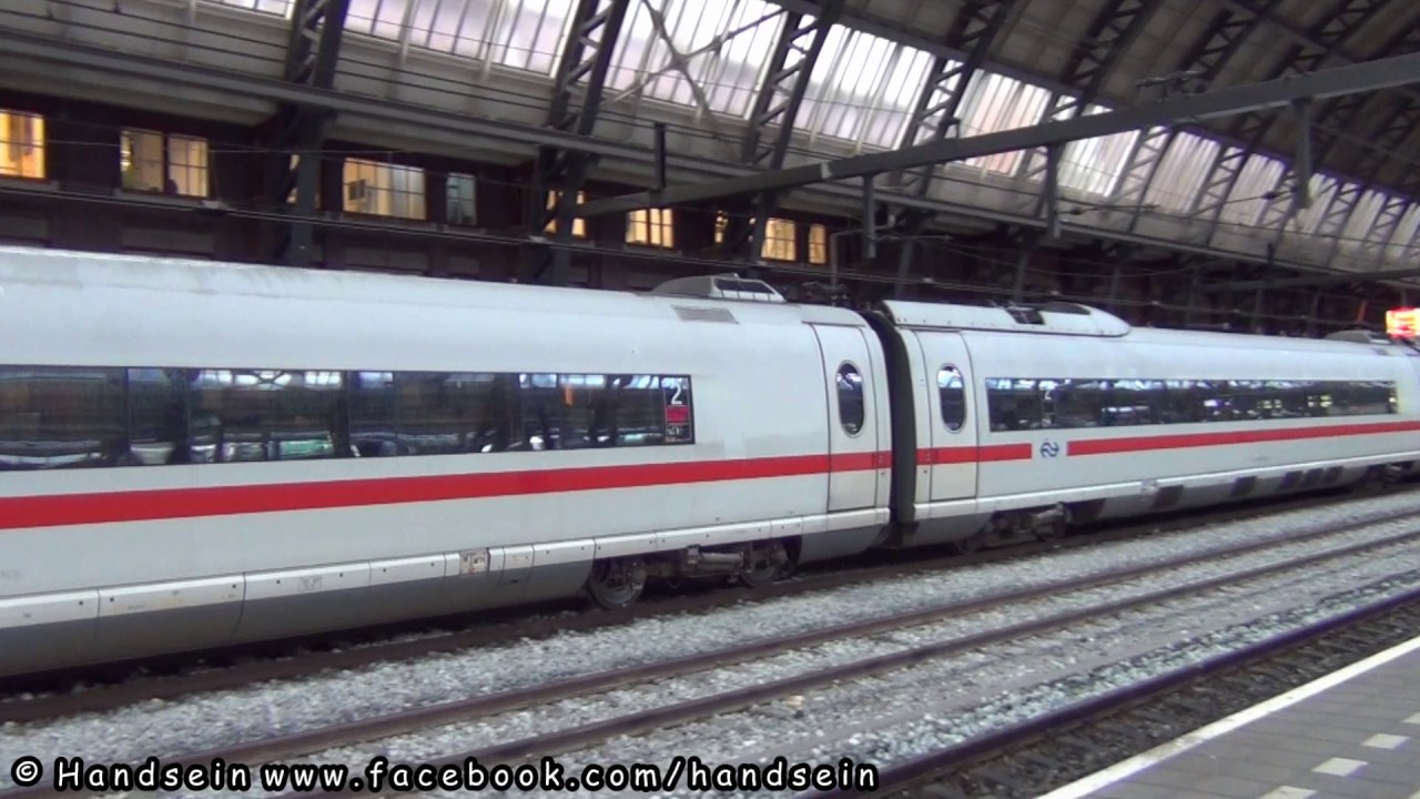 ICE 123 VERTREKT VAN AMSTERDAM CENTRAAL - YouTube