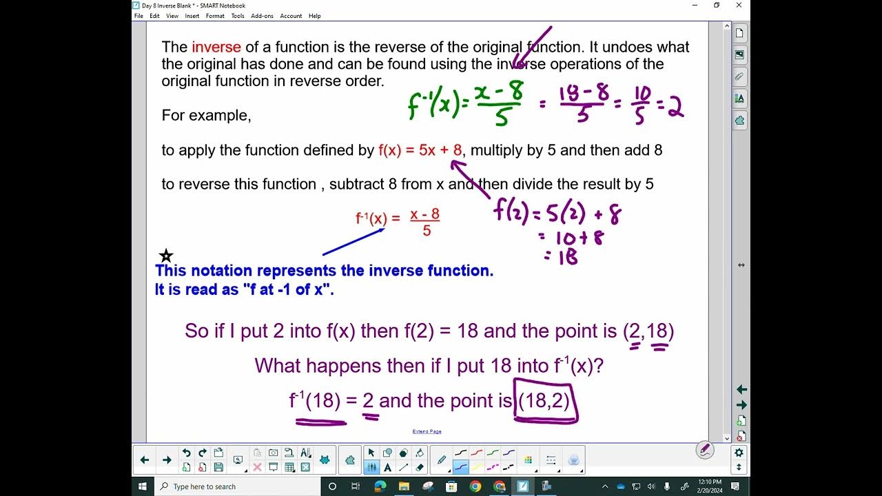 MCR3U Unit 1 Day 8a Intro to Inverse - YouTube