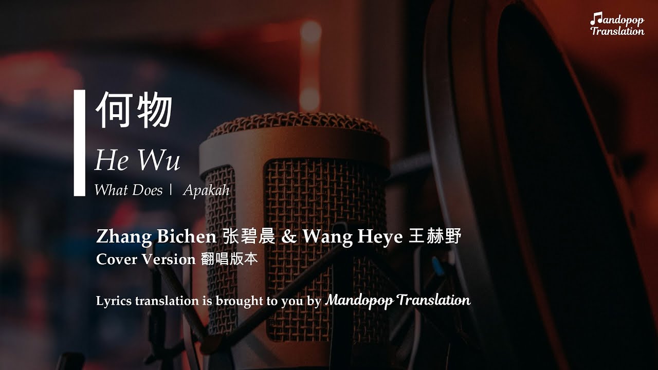 Zhang Bichen 张碧晨 & Wang Heye 王赫野 | What Does 何物 | He Wu | Pinyin ...