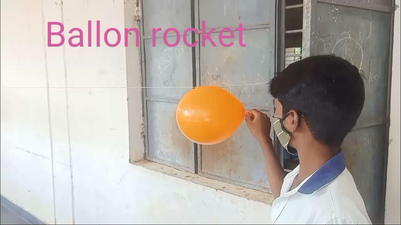 Ballon rocket / Newton's third law of motion - YouTube