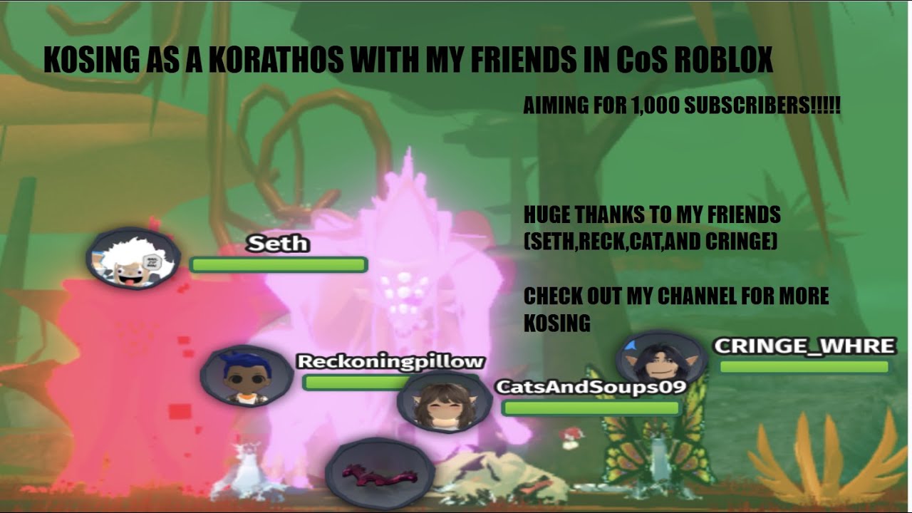 Kosing Korathos with my friends in Creatures of sonaria in Roblox - YouTube