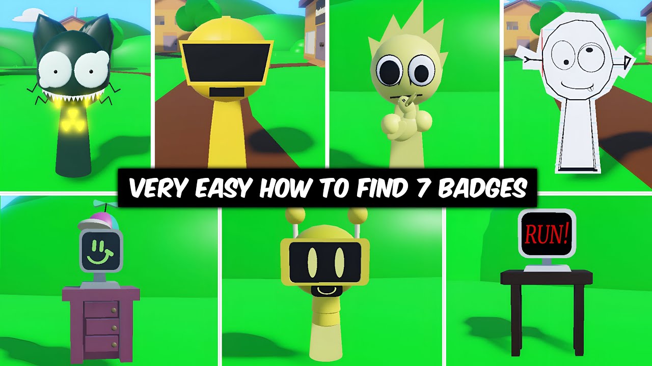 🌈[HUGE UPDATE] 🔎How To Get 7 New Sprunki Badges | 3D SPRUNKI RP AND ...