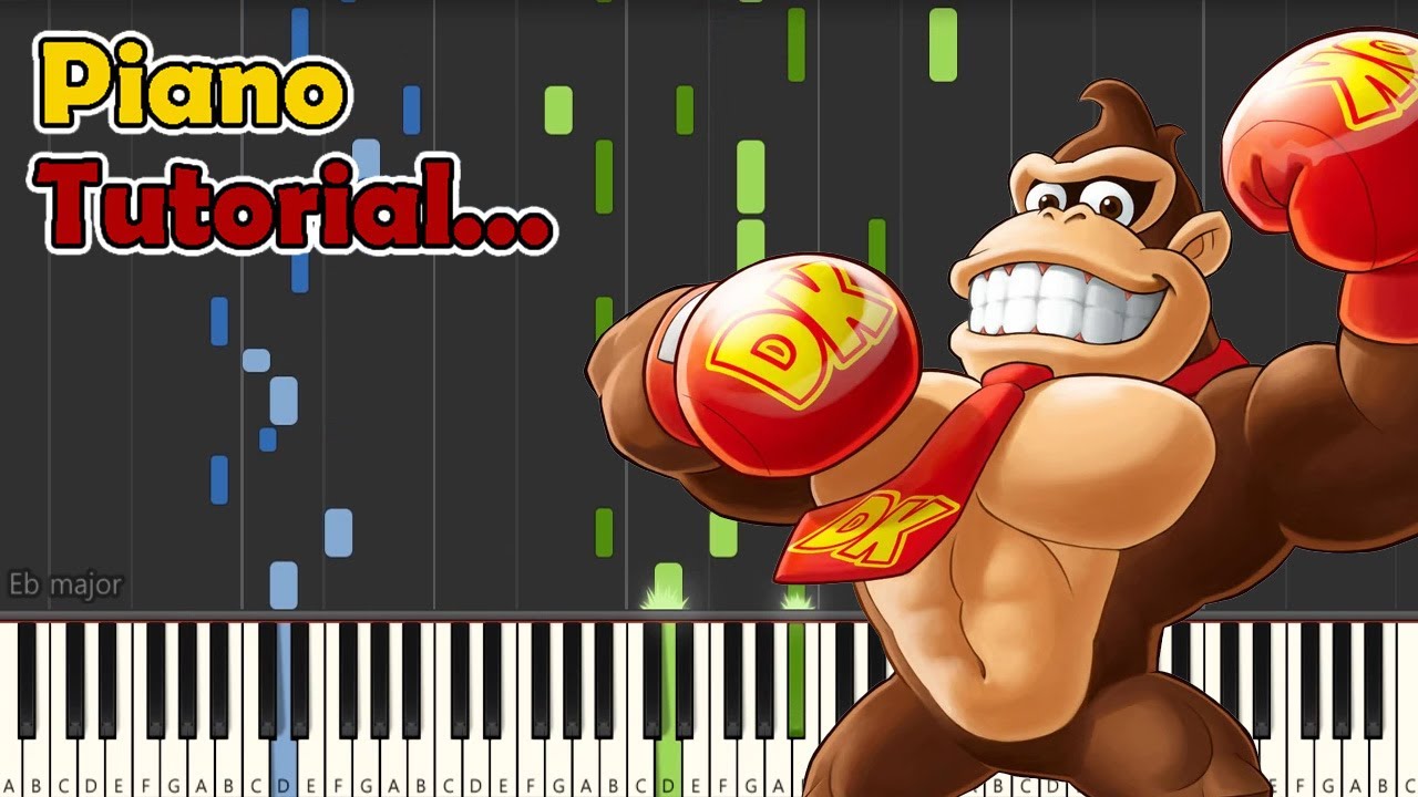 [Piano Tutorial] Punch Out!! - Donkey Kong's Theme - YouTube
