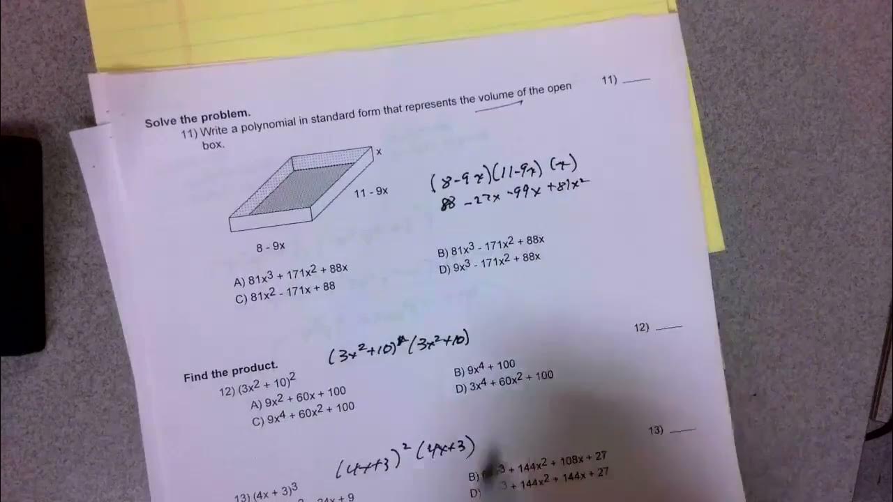 College Algebra P.4 Warm Up problems - YouTube